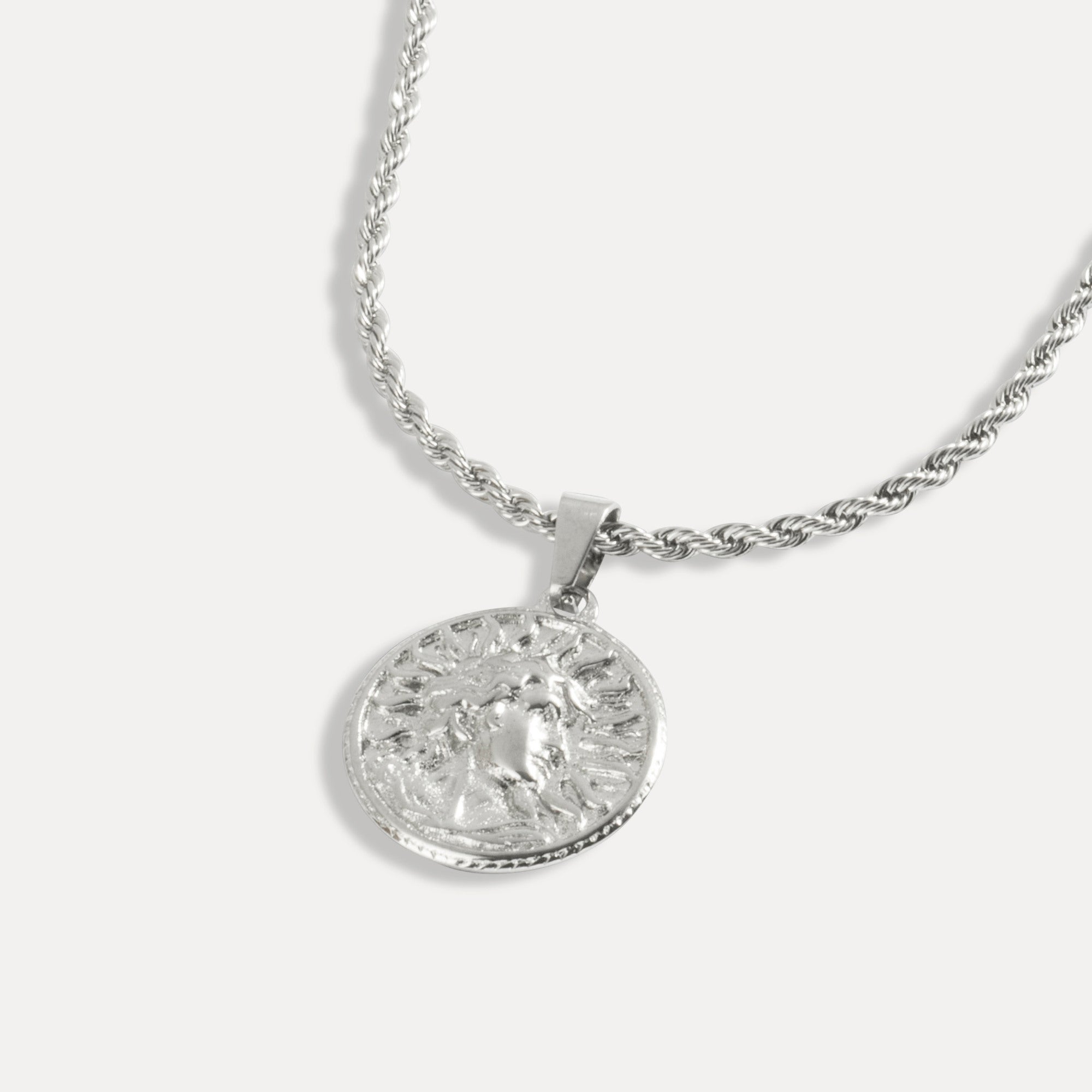 Silver Apollo Pendant | Greek God Necklace For Men By Twistedpendant