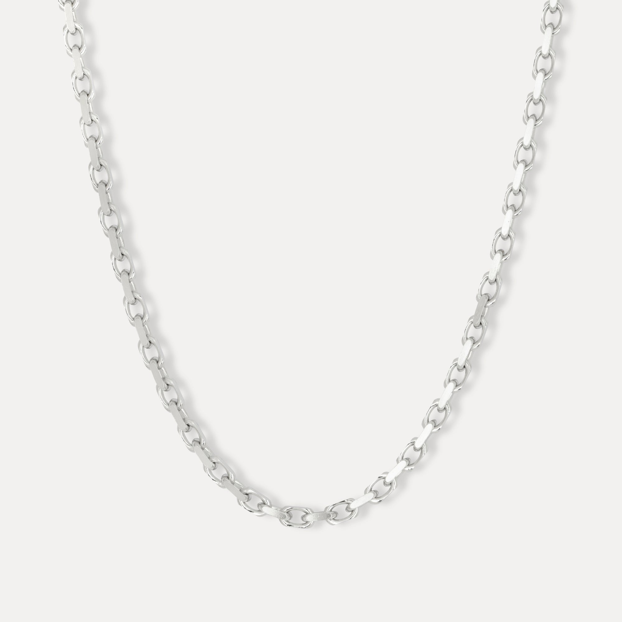 Silver Rolo Link Chain Necklace - Mens Necklace Chain By Twistedpendant