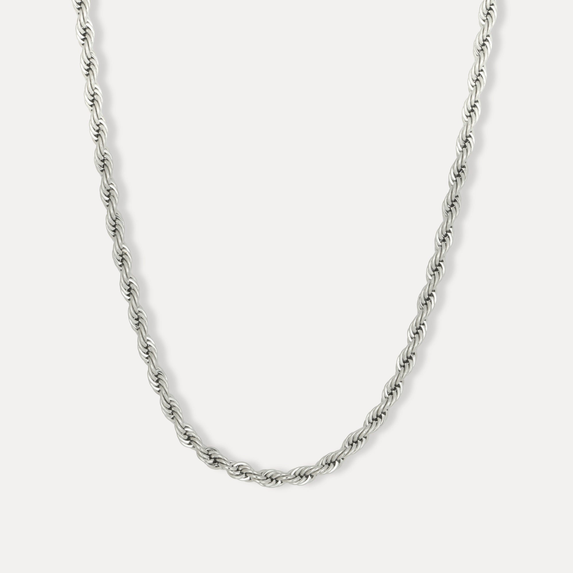 Silver Twisted Rope Chain (5MM) - Mens Necklace | Twistedpendant