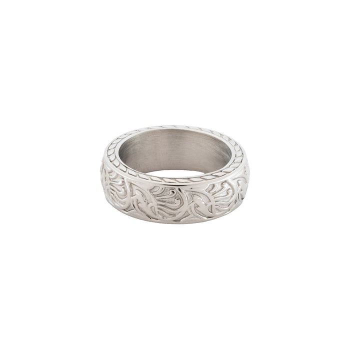 Vortex Ring - Silver | Silver Pattern Ring For Men - By Twistedpendant